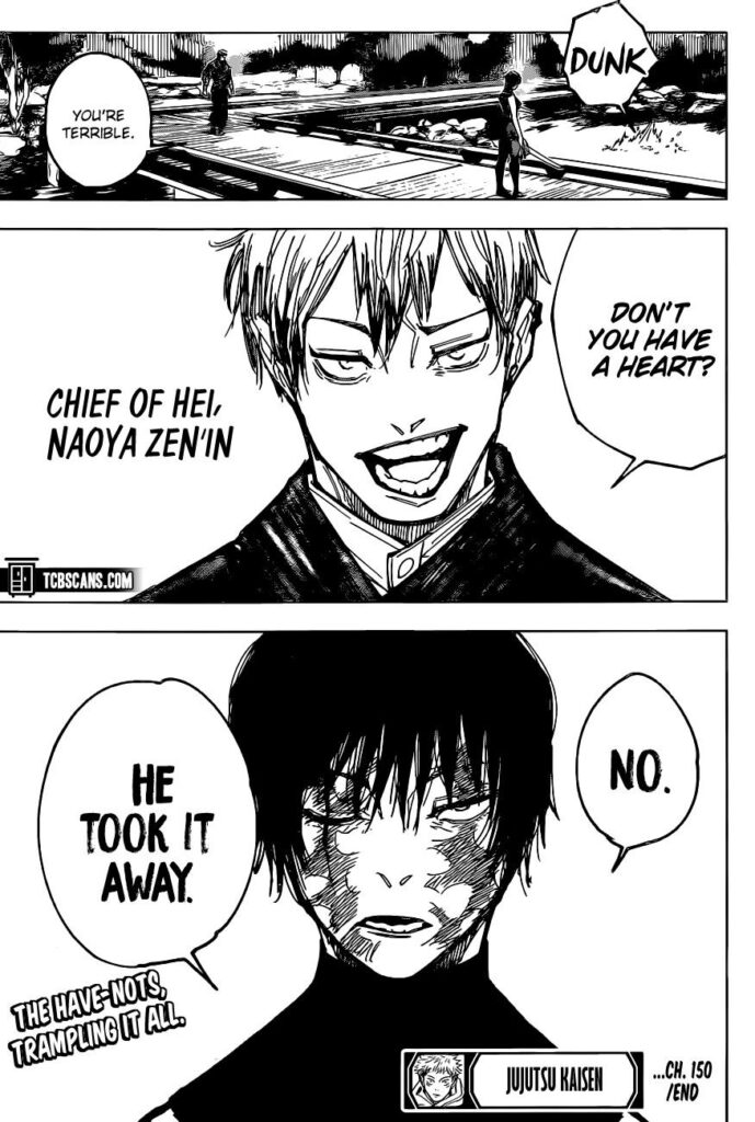 Read jujutsu kaisen (JJK) manga Chapter 150 online [English Version]