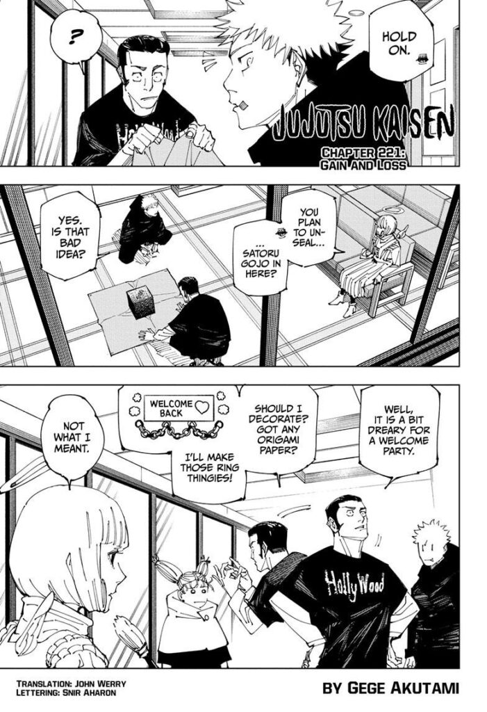 Read jujutsu kaisen (JJK) manga Chapter 221 online [English Version]