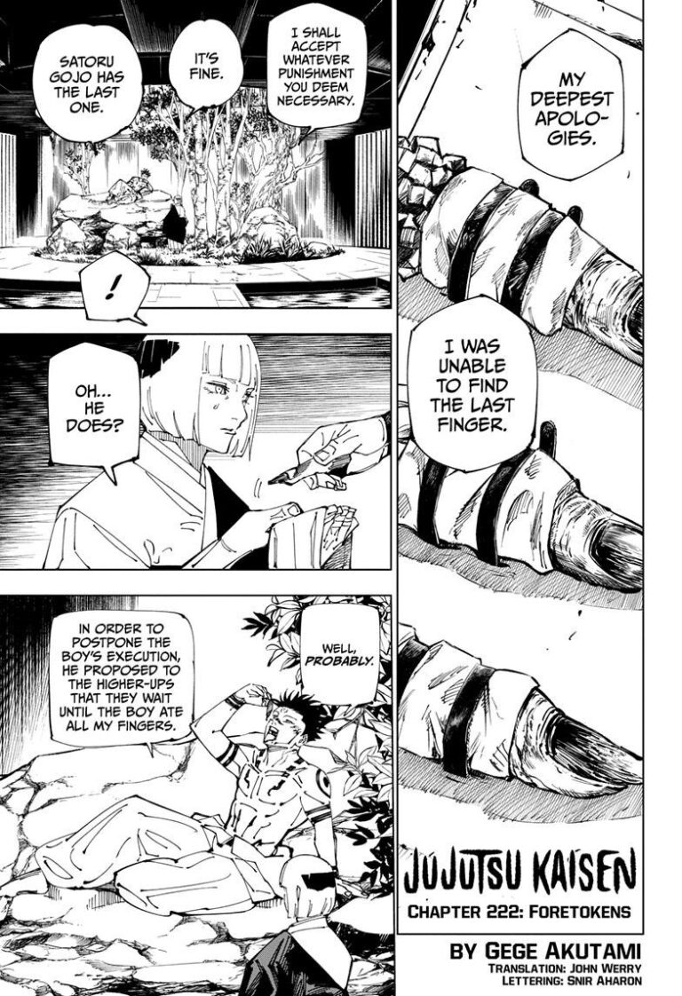 Read jujutsu kaisen (JJK) manga Chapter 222 online [English Version]